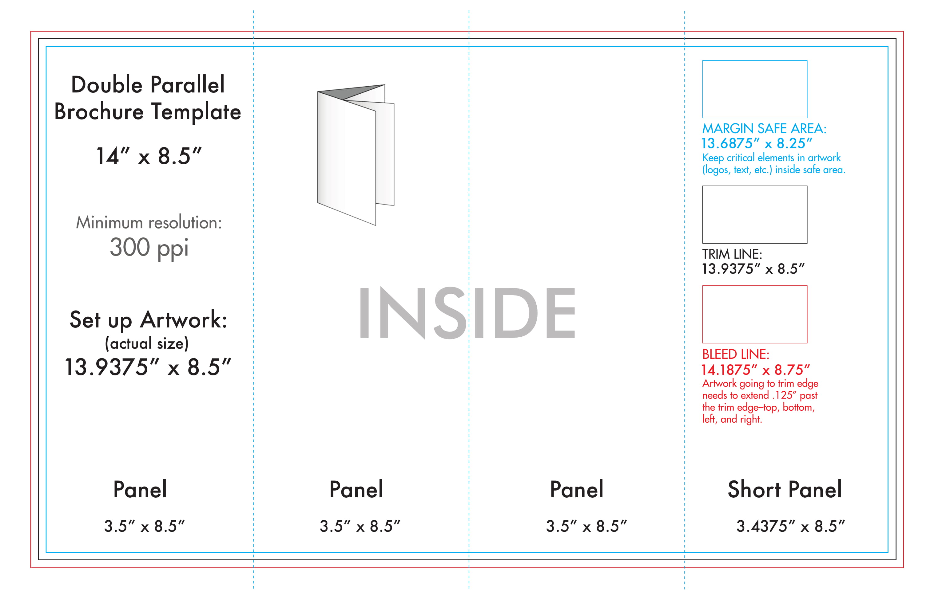 Gate Fold Brochure Template Indesign