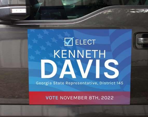 Political Car Door Decal Printing | Purchase Political Campaign Car ...